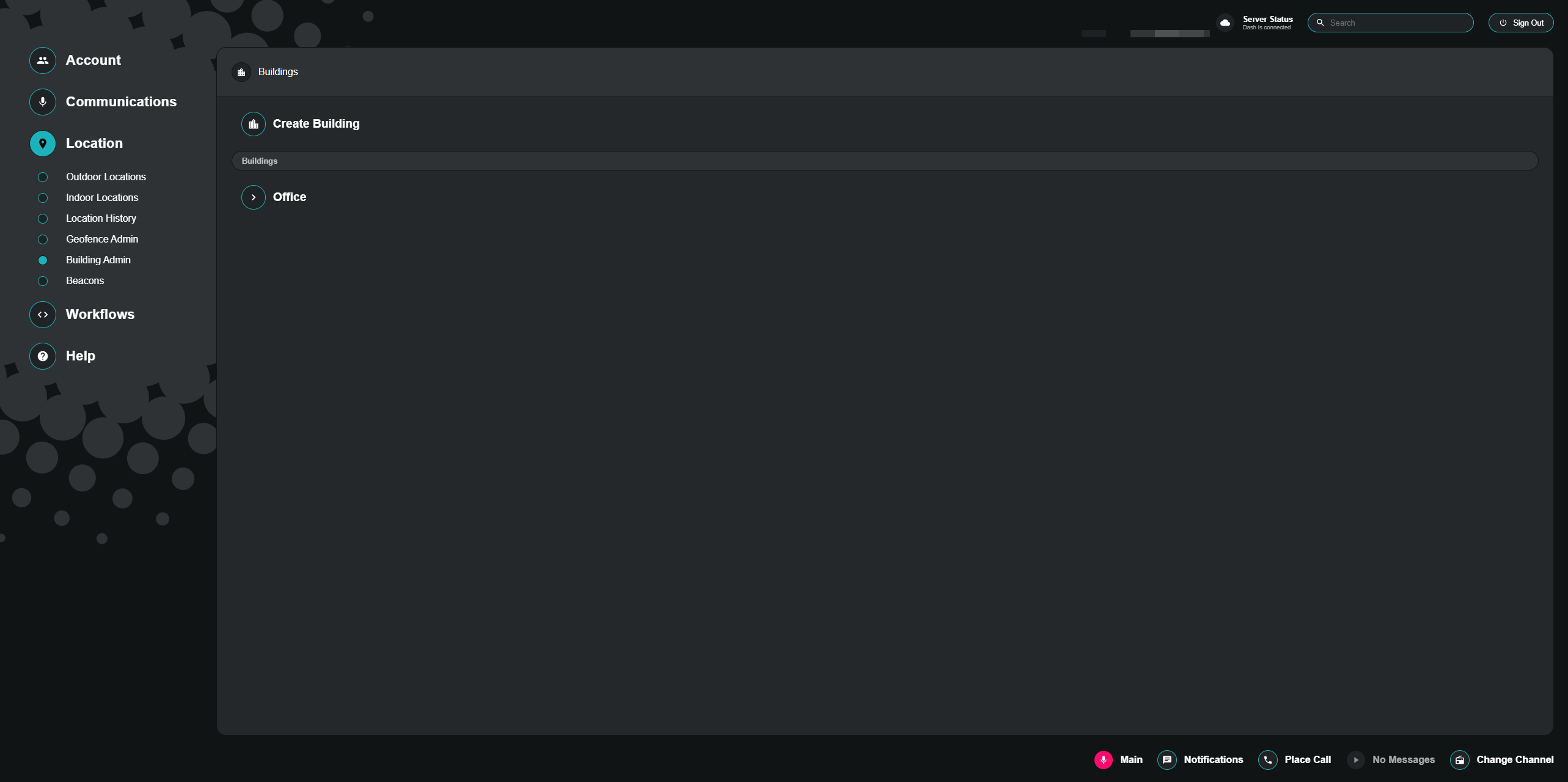 Relay Dashboard: Location Tab